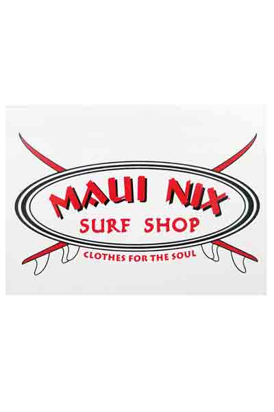 MAUI NIX BASIC OVAL BOARD STICKER - Maui Nix Surf Shop